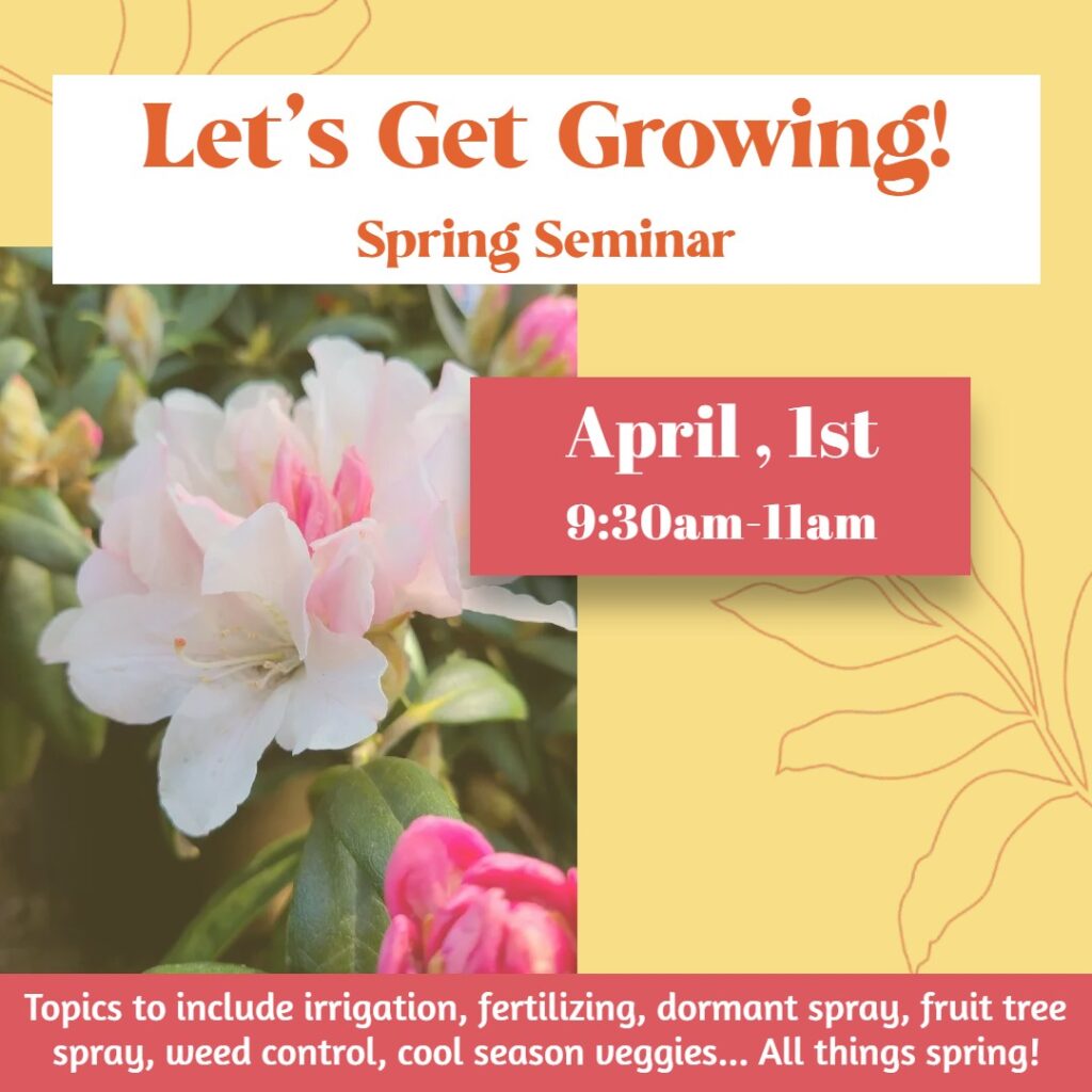 Let’s Get Growing Spring Seminar | Greenhouse Garden Center | Nevada Events