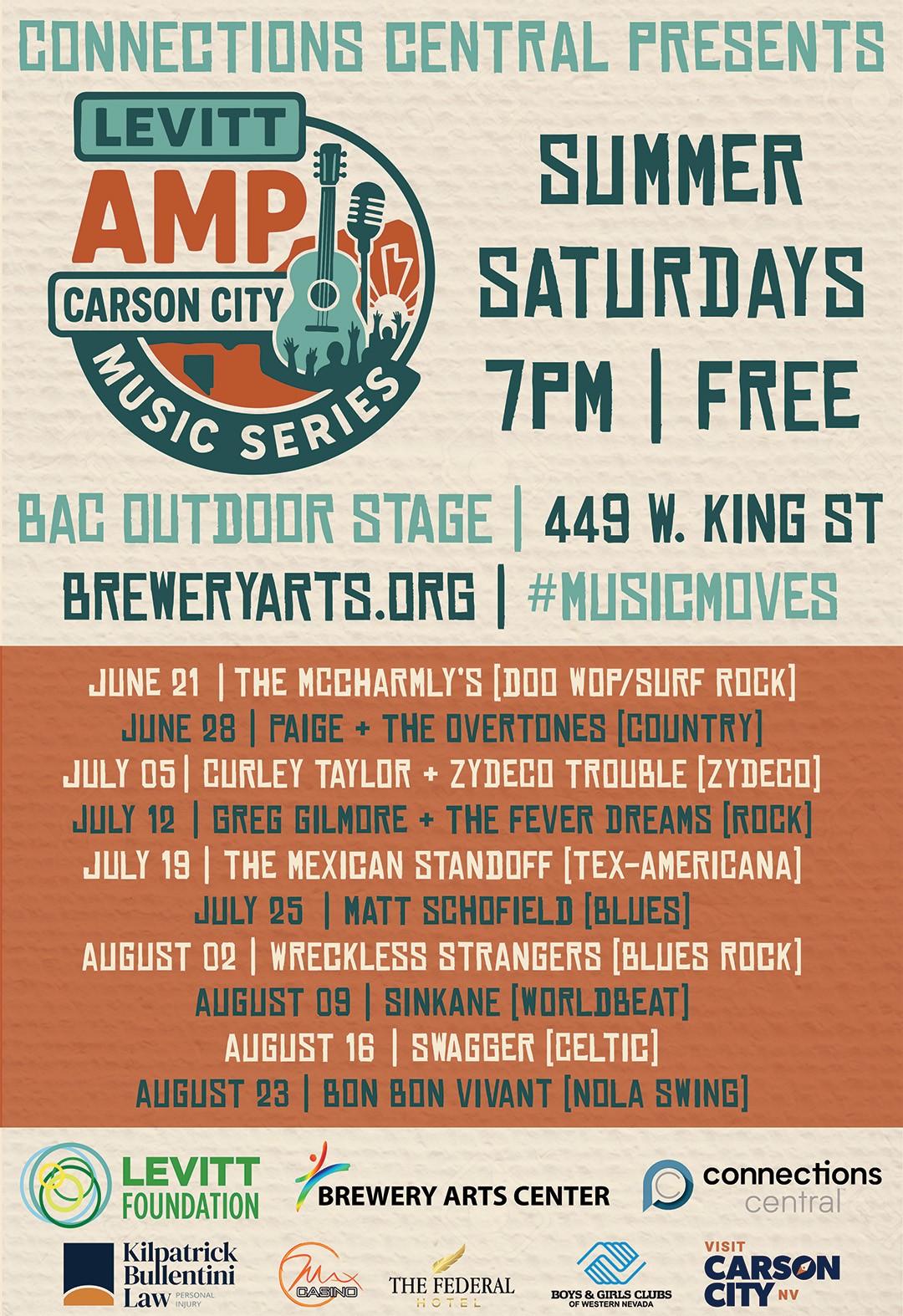 Levitt AMP Carson City Music Series | Brewery Arts Center | Nevada Events